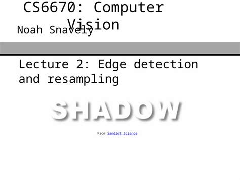 Ppt Lecture 2 Edge Detection And Resampling Dokumen Tips