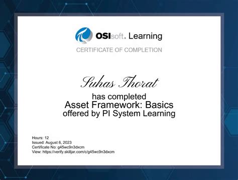 A New Certification Asset Framework Basics From Osisoft Learning Suhas Thorat