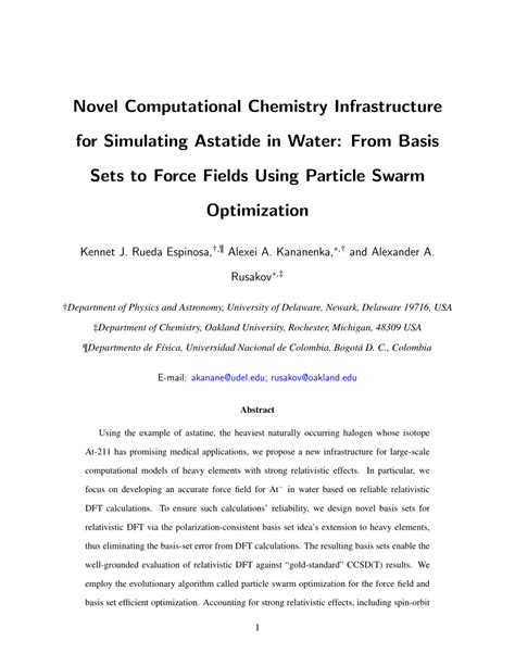 pdf novel computational chemistry infrastructure for simulating