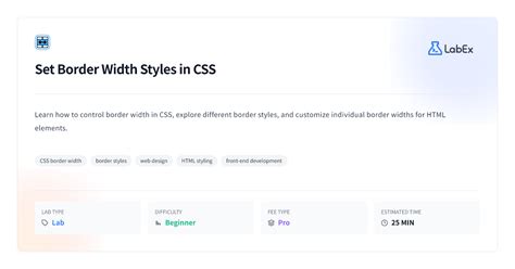 Set Border Width Styles In Css Labex