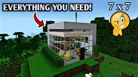 Minecraft How To Build A 7x7 Survival House Tutorial 🏡 Minecraft New Video Trending