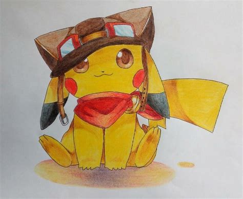 Как нарисовать детектива пикачу