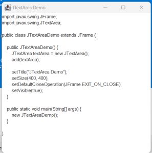 JTextArea In Java Swing CoderSathi
