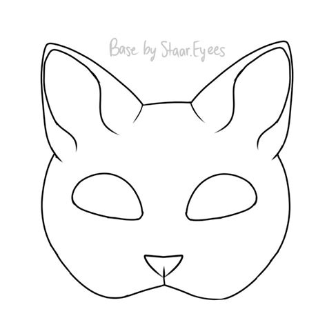 therian mask base template free to use with credits