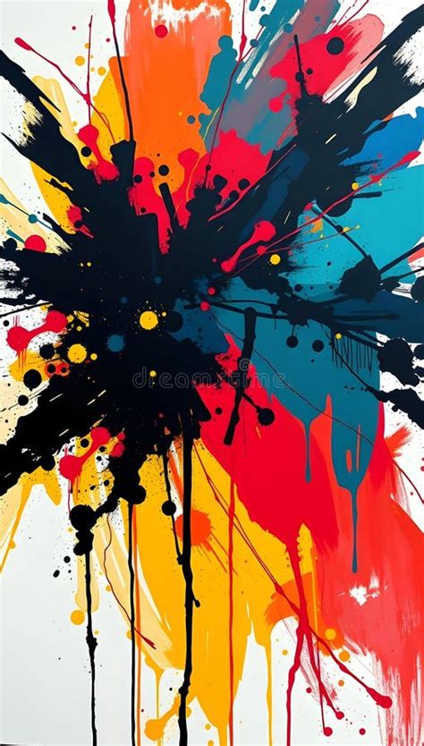 Abstract Emotion Bursts With Color Chaos And Inner Power Stock Illustration Illustration Of