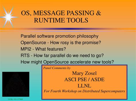 Ppt Os Message Passing And Runtime Tools Powerpoint Presentation Id