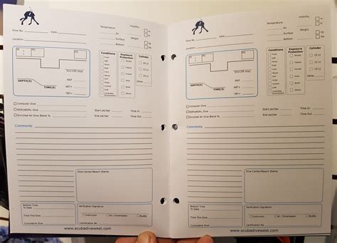 Divers Log Book At Matthew Elmore Blog