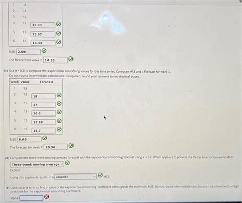 Solved Consider The Following Time Series Data C Use A Chegg Com