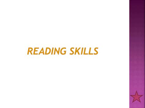 Reading Skills Pptx