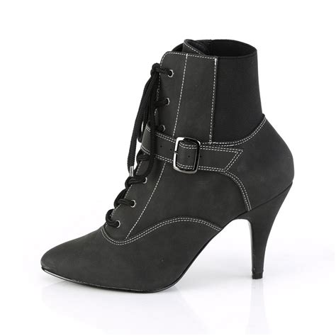 Pleaser Pink Label Dream1022 Women Ankle Boots 4 Heel Buckle Lace Up