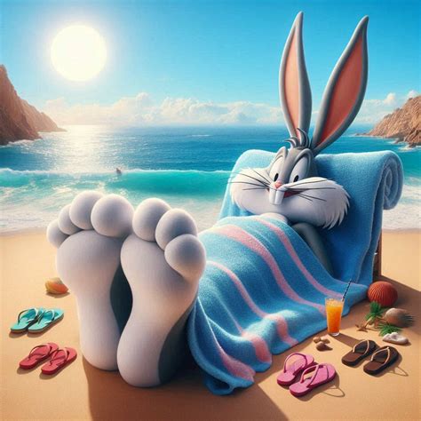 Ai Fanart Bugs Bunny Beach Feet 3 By Maxthethunderbird On Deviantart