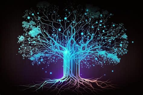 A Tree With The Roots Of The Tree Premium AI Generated Image