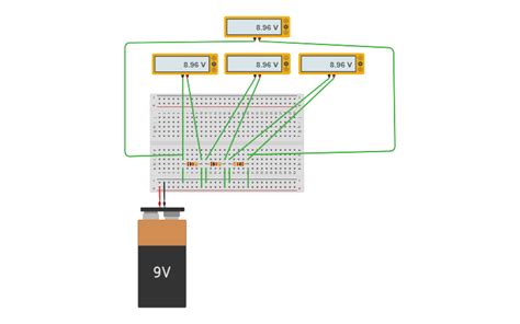 Circuit Design Messure In Parallel Circuit Students Tinkercad
