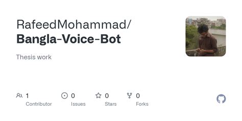 Github Rafeedmohammad Bangla Voice Bot Thesis Work