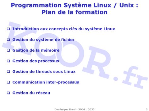 Programmation Système Unixlinux Programmation Système Linux Unix