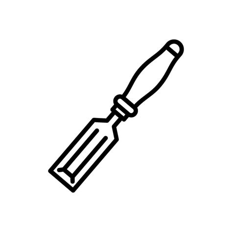Chisel Tool Icon Line Style Icon 54385749 Vector Art At Vecteezy