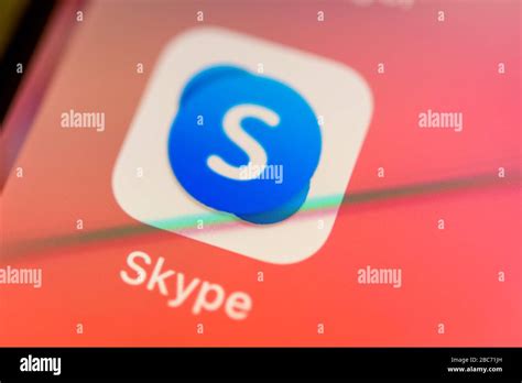 skype app app icon ios display on display of mobile phone