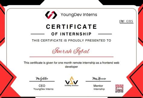 Imrah Iqbal On Linkedin Frontenddevelopment Internshipcomplete