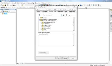 Arcgis Desktop Unable To Expand Projected Co Ordinate System Folder In Arcmap 101