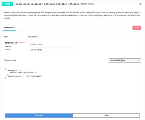 Registering Entities