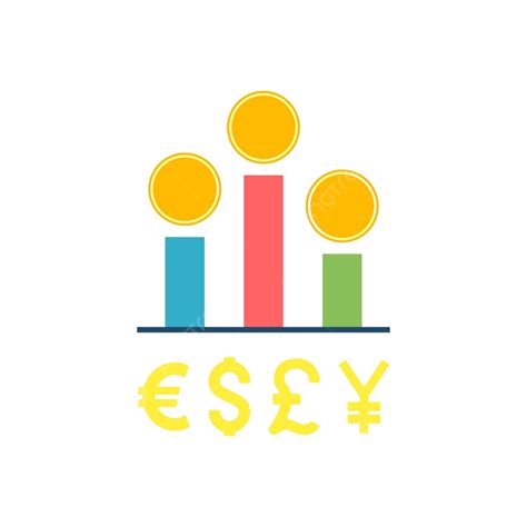 Statistic Chart With Coins Flat Icon Organisation Diagram Financial