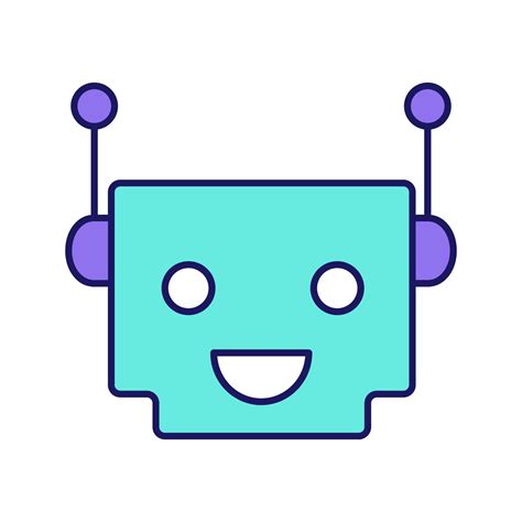 Icono De Color De Chatbot Talkbot Robot Moderno Bot De Chat De Risa De Cabeza Cuadrada