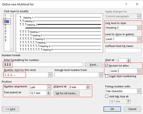 adding multilevel numbers to headings in word wi fi vitae