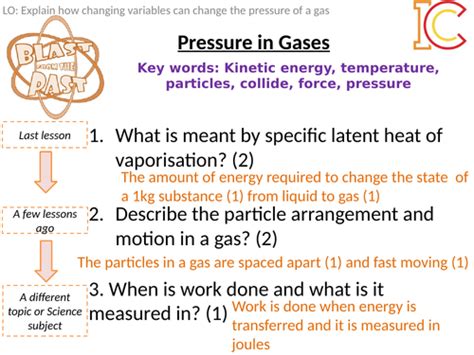 Particle Model Of Matter 09 Pressure Aqa New Physics 9 1 Teaching Resources
