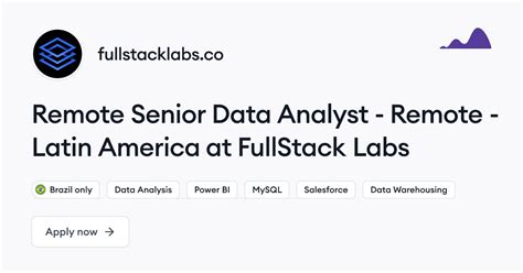 Himalayas On Linkedin Remote Senior Data Analyst Remote Latin America Job At Fullstack Labs