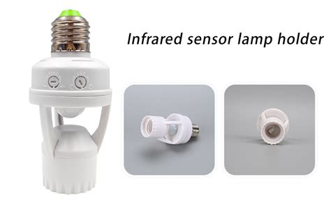 Infrared Motion Sensor Light Socket E26e27 Screw In Adapter For