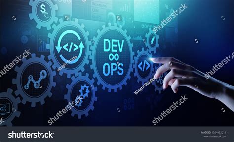 Devops Agile Development Concept On Virtual Stock Photo Edit Now 1354852019