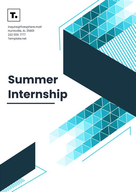 Free Summer Internship Template To Edit Online