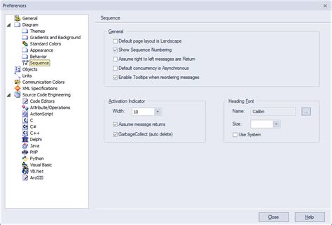 how to enable connector numbering on sequence diagrams in sparx