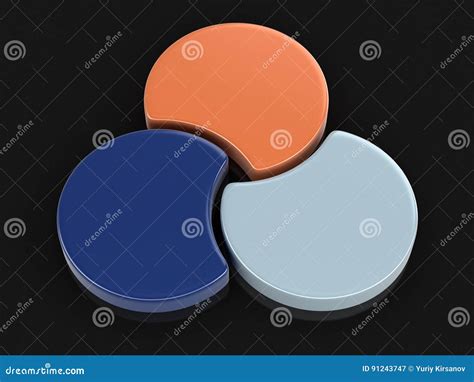 D Image Of Circular Graph Stock Illustration Illustration Of Achievement