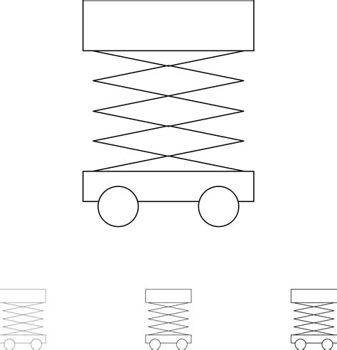 construction develop scaffolding structure bold and thin black line