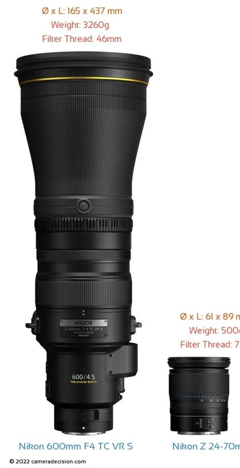 Nikon Nikkor Z 600mm F4 Tc Vr S Vs Nikon Nikkor Z 24 70mm F4 S Detailed