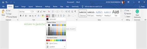 Apply Formatting In MS Word GeeksforGeeks