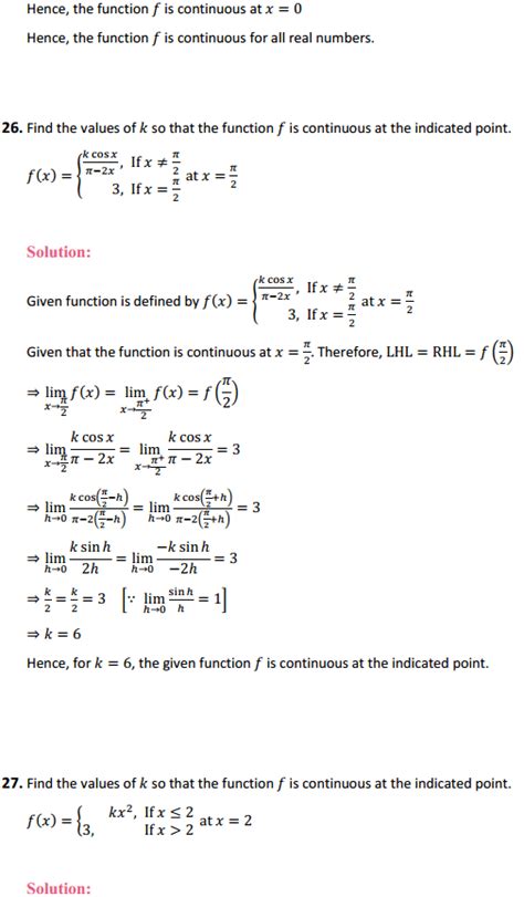 Mp Board Class 12th Maths Solutions Chapter 5 Continuity And Differentiability Ex 5 1 Mp Board