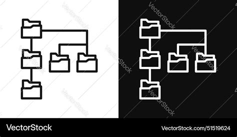 Folder Tree Icon Royalty Free Vector Image Vectorstock