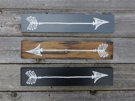Rustic Hand Painted Wood Arrow Sign X