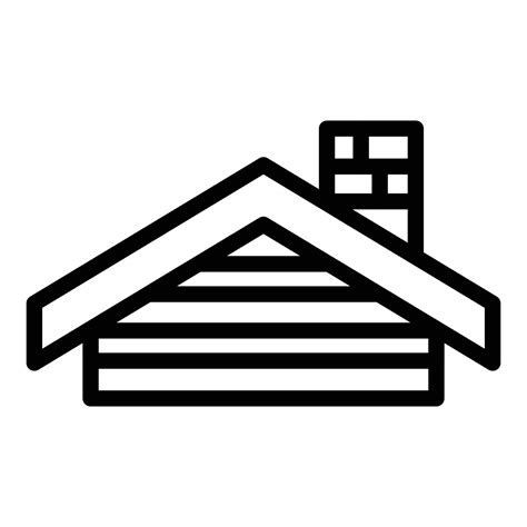House Roof Icon Outline Vector Home Roofer 15219125 Vector Art At Vecteezy