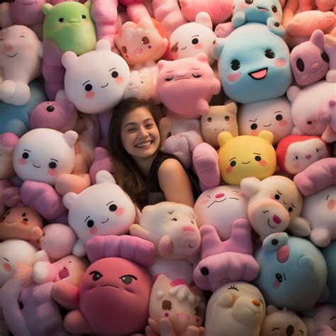 giant pile of squish mallows premium ai generated image