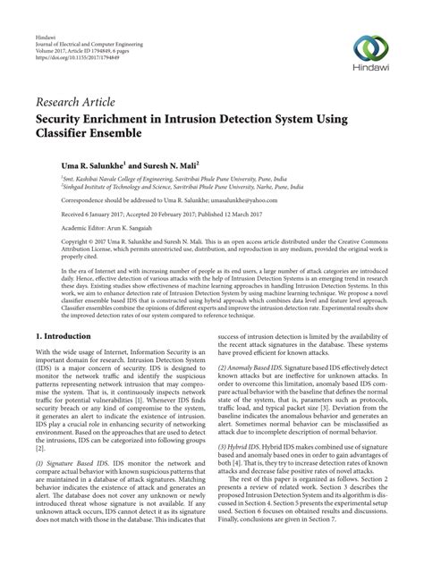 PDF Security Enrichment In Intrusion Detection System Using Classifier Ensemble