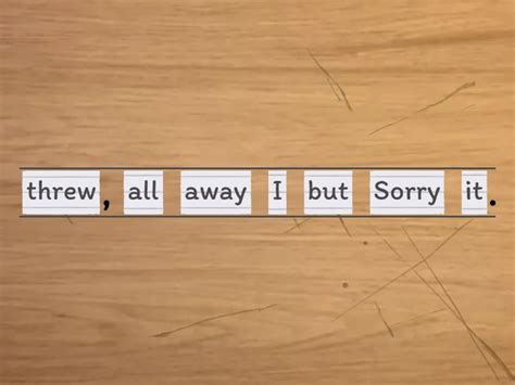 Multi Word Verbs Unjumble