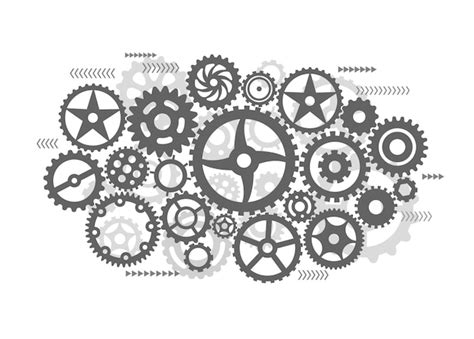 Premium Vector Gears Tech Background Engineering Computing Gear Network Communication And