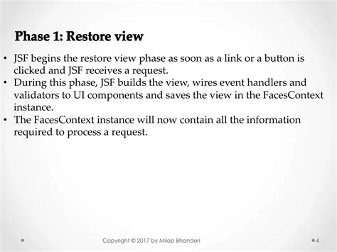 Jsf Request Processing Lifecycle Ppt