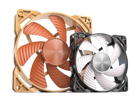Pc Or Cpu Cooler Fan Isolated On White Background Stock Illustration Illustration Of