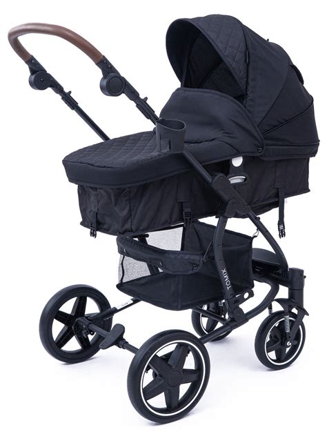 Детская коляска трансформер Tomix Madison 3 в 1 Black
