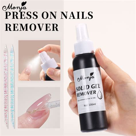 Monja 100ml Upgrade Nail Glue Remover Glue Off Solid Nail Glue Fake
