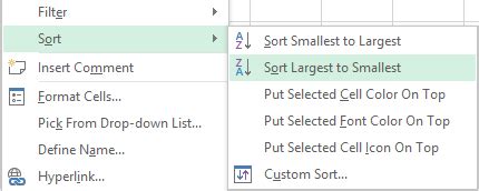 Sorting The Data In Excel In Rows And Columns Using Formulas